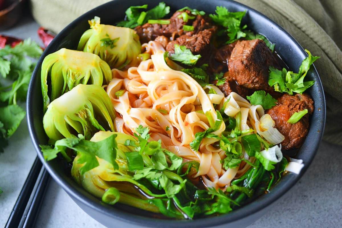 Taiwanese Beef Noodle Soup Instant Pot (Niu Rou Mian) - Cook with Chung